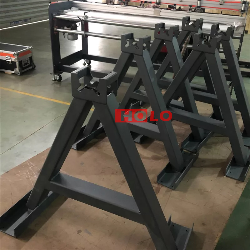 A Type Stand for PVC PU Conveyor Belt Roll - Buy cutting machine, belt ...