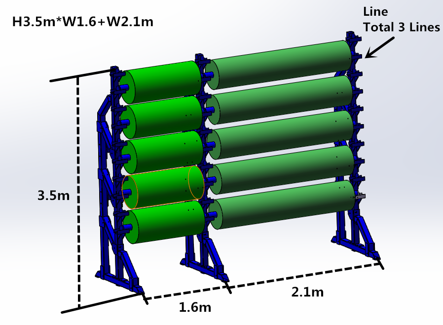 Heavy Duty Floor Standing Roll Storage Rack for PVC PU Conveyor Belt ...